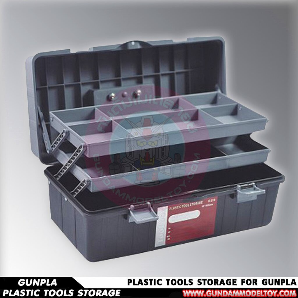 PLASTIC TOOLS STORAGE FOR GUNPLA กล่อง 3 ชั้น สำหรับเก็บ อุปกรณ์และ ...