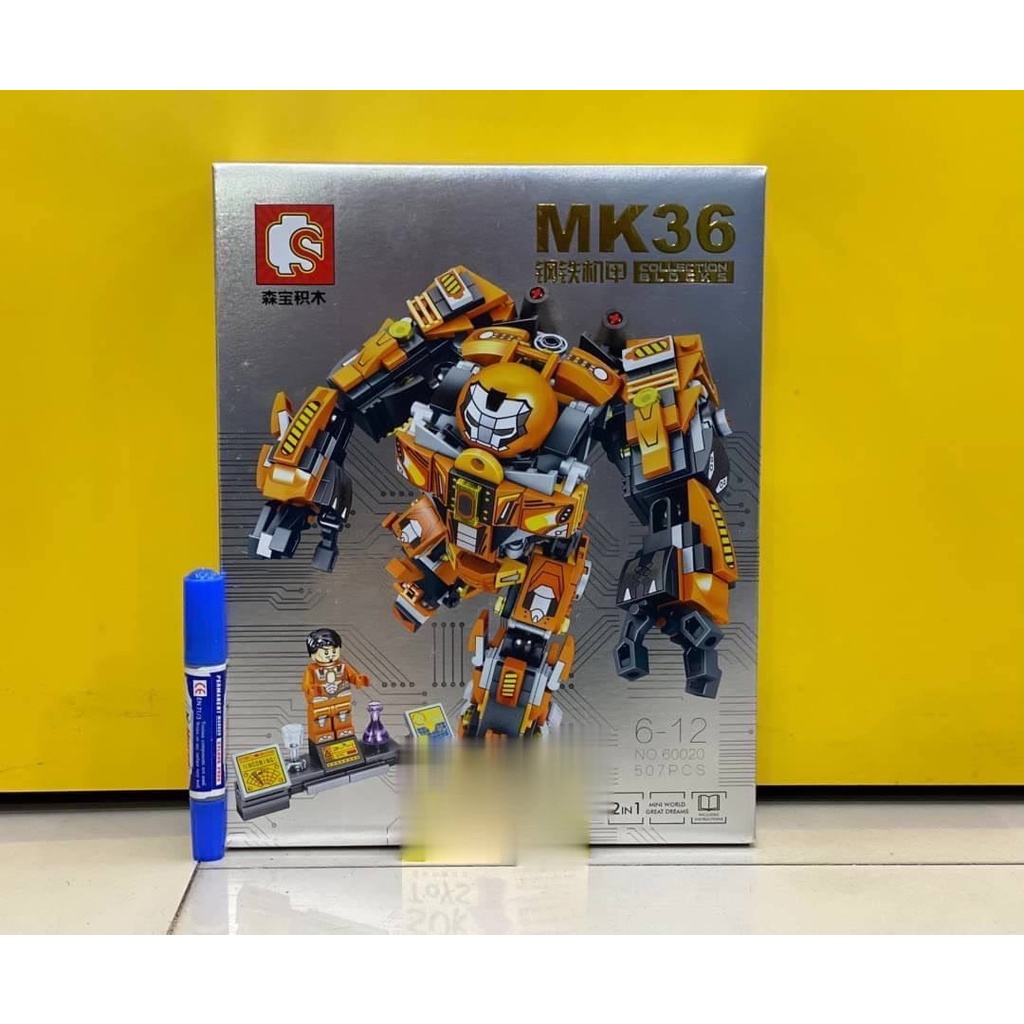 chamaa Iron man MK36 HulkBuster ไซด์ใหญ่ มีตัว ต่อ จำนวน 507 ชิ้น ...
