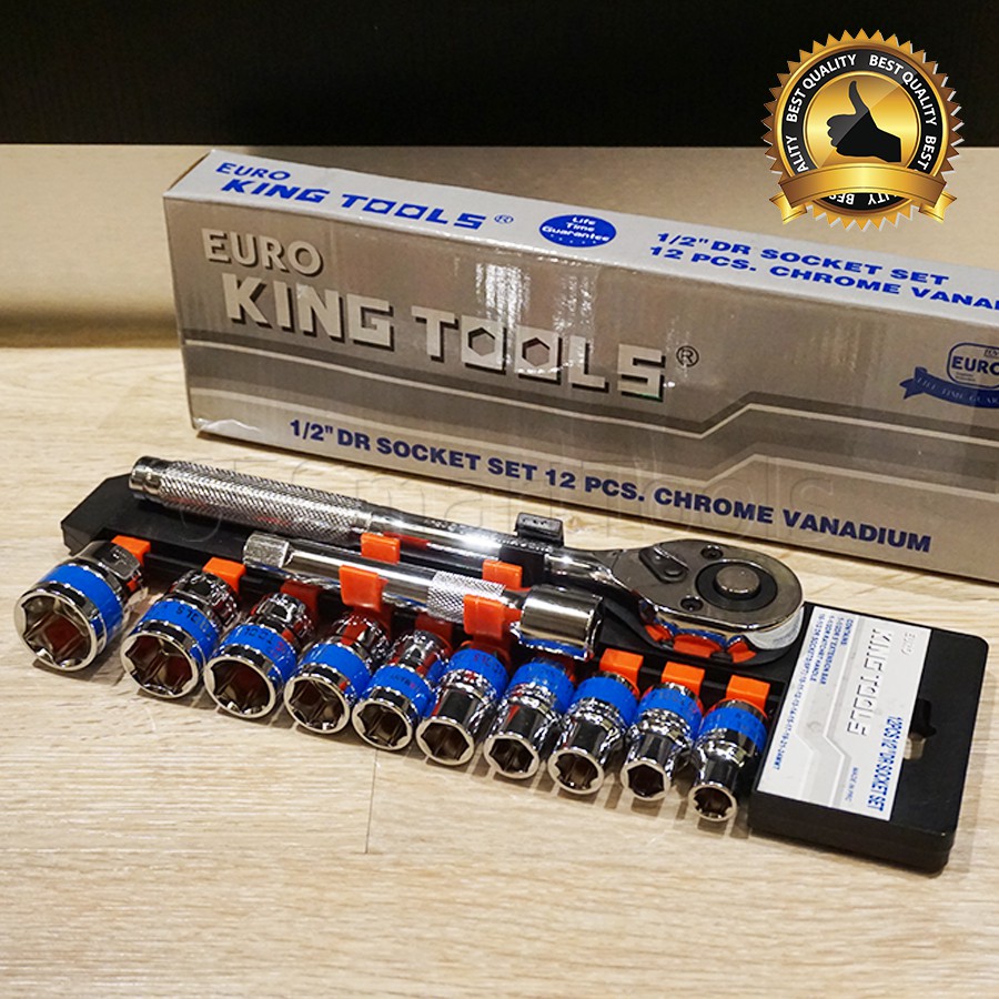 EURO KING TOOLS 12PCS 1/2" DR SOCKET SET | Shopee Thailand