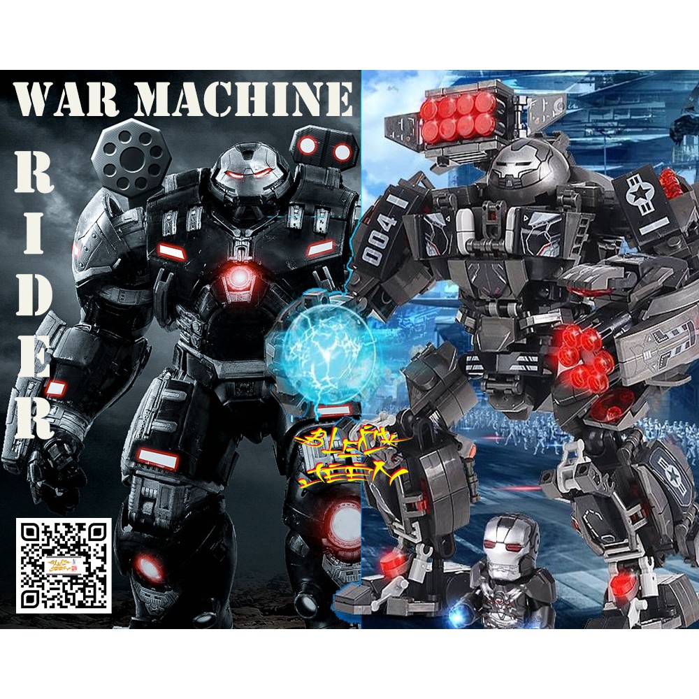 ตัวต่อหุ่นยนต์ เลโก้หุ่นยนต์ Iron man Hulkbuster MK44 War machine Rider ...