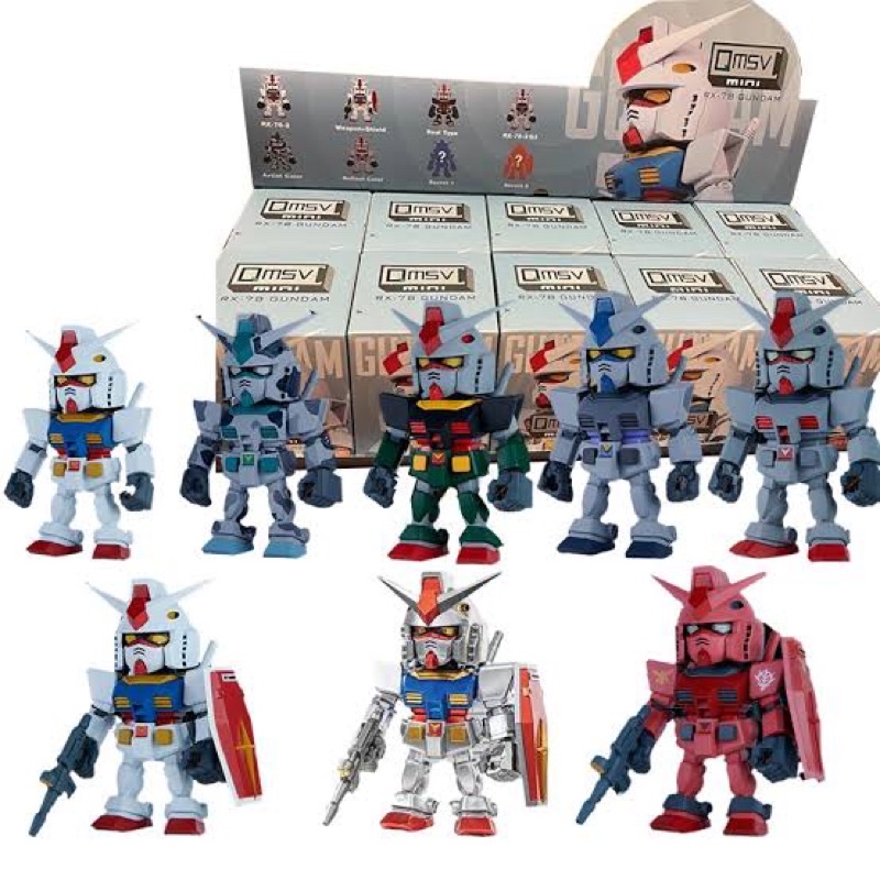 💕สินค้าพร้อมส่ง💕 ฟิกเกอร์ระบุตัวแยก กล่องสุ่ม QMSV mini RX-78 Gundam ...