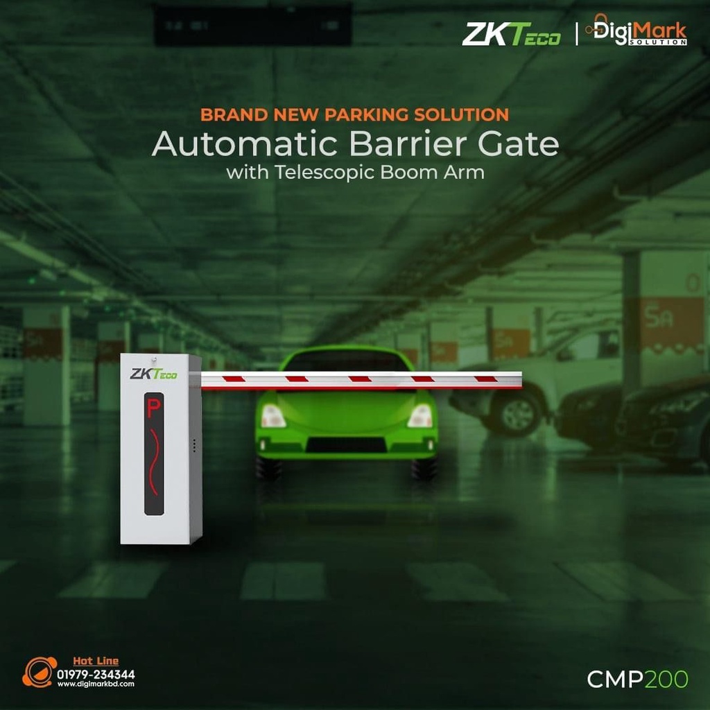 ZKTeco CMP200 ไม้กั้นรถยนต์ ยกด้วยบัตร UHF อ่านบัตร 5ม. รีโมท 1 คู่ แขน ...