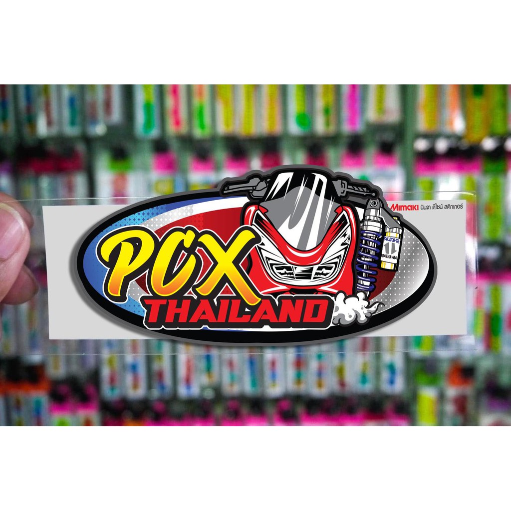 สติกเกอร์ pcx thailand ติดรถมอเตอร์ไซค์ สายซิ่ง 3M | Shopee Thailand