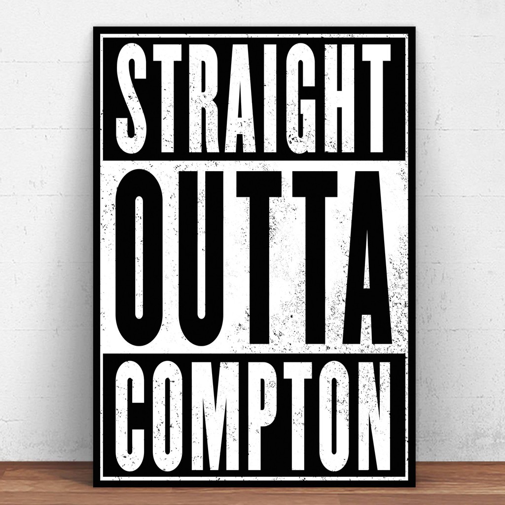 โปสเตอร์โลหะดีบุก ลาย Compton NWA Rap Legend Music สําหรับตกแต่งผนัง ...