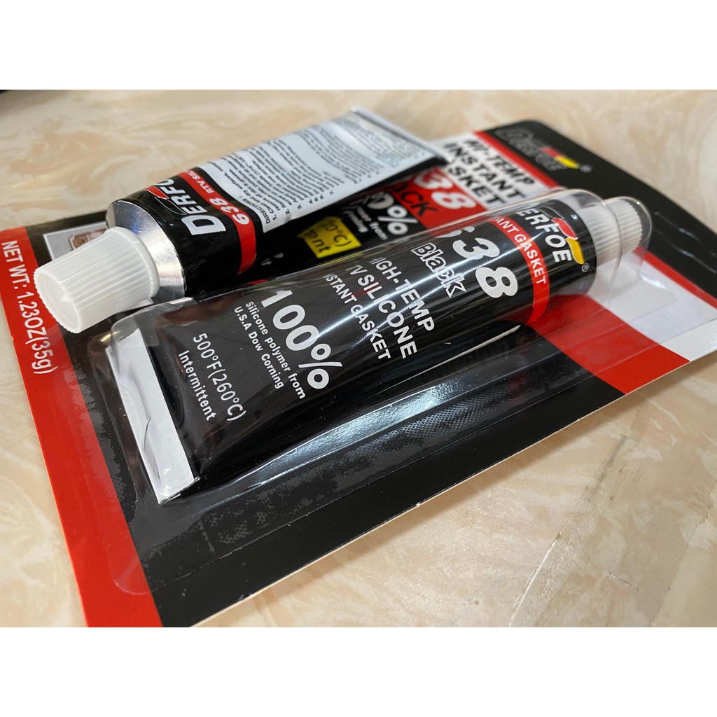 กาวทาปะเก็น DERFOE Hi-Temp RTV Silicone Instant Gasket (กาวดำ) | Shopee ...