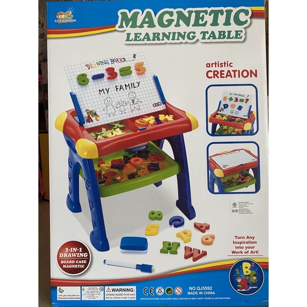 ชุดโต๊ะ กระดานแม่เหล็ก พร้อมไวท์บอร์ด Macnetic lernningTable | Shopee ...