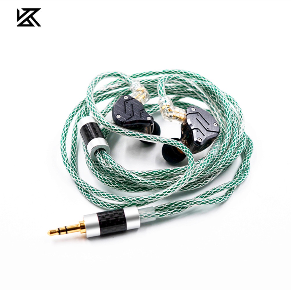 KZ Earphones Cable 8 Strands 100 Cores OFC Silver Plated Upgrade Cable ...