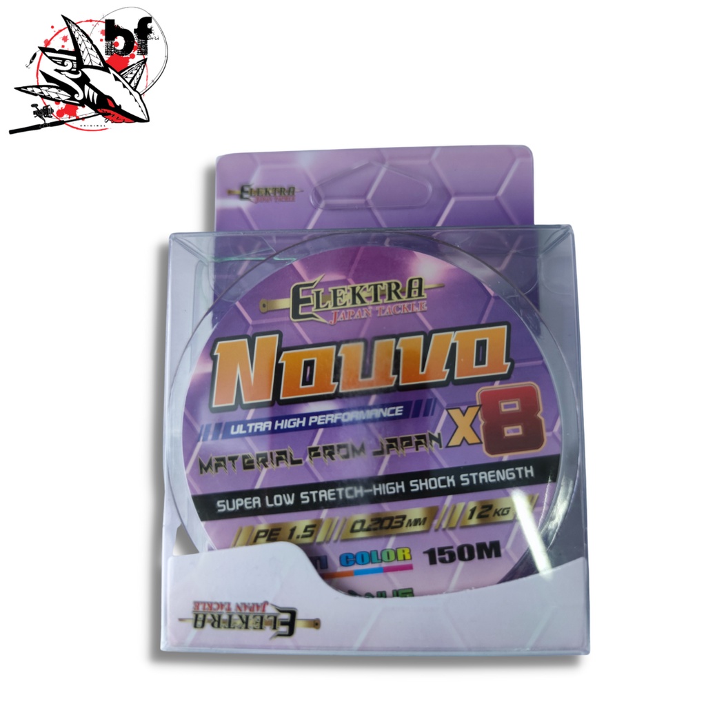 สาย PE ELEKTRA Nouvo (นูโว) x8 Multi color 150m สายเหนียว วัสดุผลิตตามมาตราฐานเกรดญี่ปุ่น ...