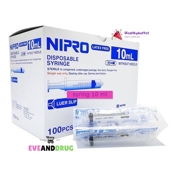 5อัน Sterile Nipro SYRINGE 10 ML. กระบอกฉีดยาไม่มีเข็ม | Shopee Thailand