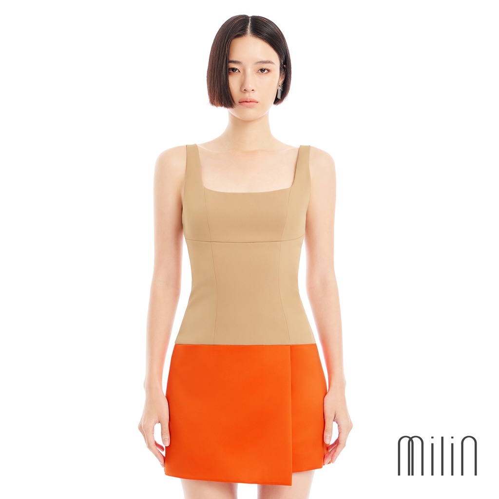 [MILIN] Candidate Dress Two toned sleeveless mini dress เดรสสั้นแขนกุด ...