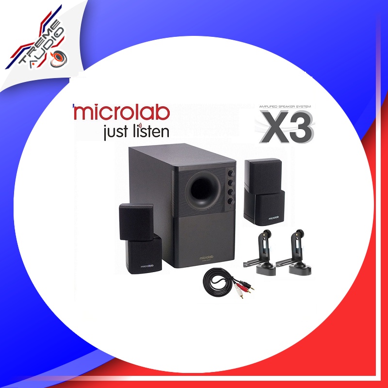 Microlab x3 2.1ch ลำโพง ริมแดง สำหรับคอมพิวเตอร์และเครื่องเสียงอื่นๆ ประกันศูนย์ไทย | Shopee ...