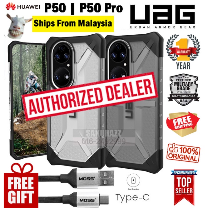 Uag Plasma Ash Huawei P50 P50 Pro P40 Clear Case Cover Casing | Shopee Thailand