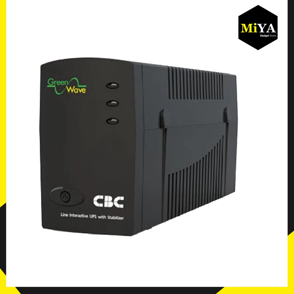 CBC เครื่องสำรองไฟ UPS 1000VA / 400 Watt รุ่น GREEN WAVE - สีดำ สินค้ารับประกัน 2 ปี | Shopee ...