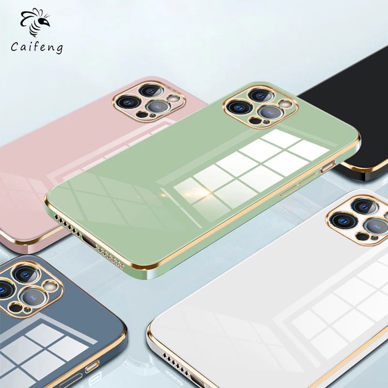 เคสโทรศัพท์มือถือชุบไฟฟ้า 6D สําหรับ iPhone 14 Plus 13 Pro Max Mini ...