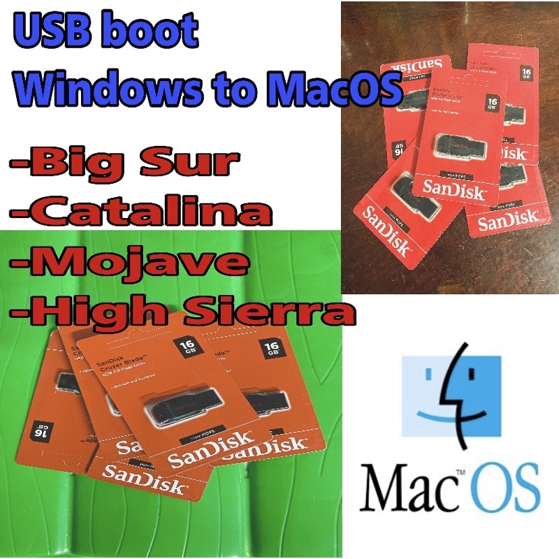 USB Boot Windows to mac ,Hackintosh ,Big sur ,Catalina ,Mojave ,High Sierra | Shopee Thailand