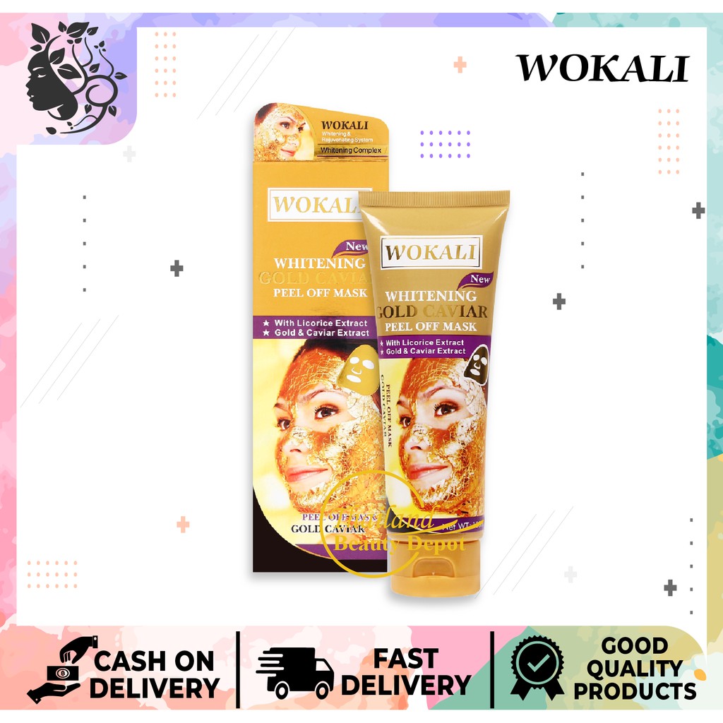 WOKALI Whitening Gold Caviar Mask Peel Off Mask 130ml | Shopee Thailand