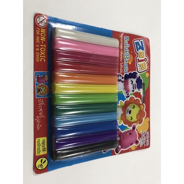 ดินน้ำมัน Zaja 12 สี ธรรมดา modeling clay ดินน้ำมันไร้สารพิษ 12 สี ...