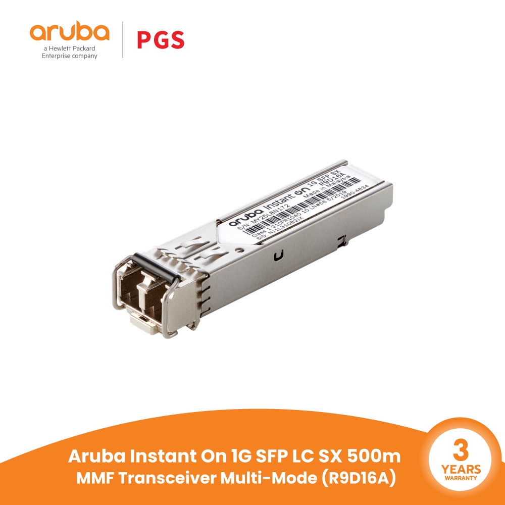 Aruba ตัวรับส่งสัญญาณ Instant On 1G SFP LC SX 500m MMF Transceiver ...