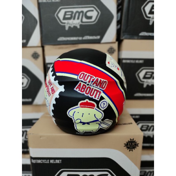 หมวกกันน็อคผู้ใหญ่ Bmc MILAN SANRIO POMPOMPURIN 2 สีดํา (หน่วย ...