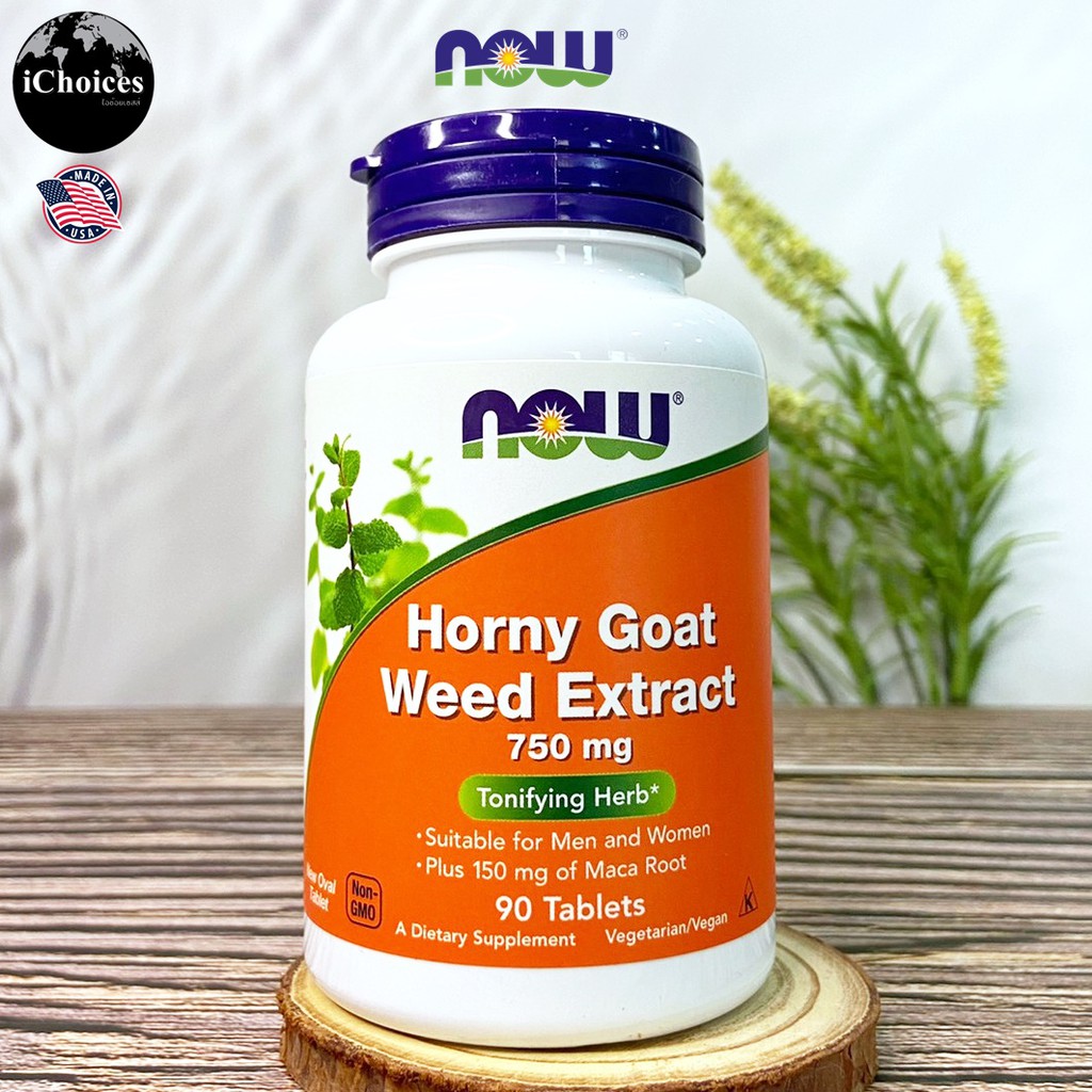 อาหารเสริมจากธรรมชาติ Now Foods® Horny Goat Weed Extract Suitable for ...