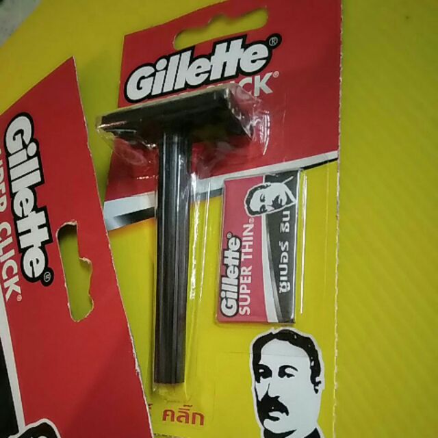 มีดโกนมีด้าม Gillette super click มีดโกนสองคม | Shopee Thailand