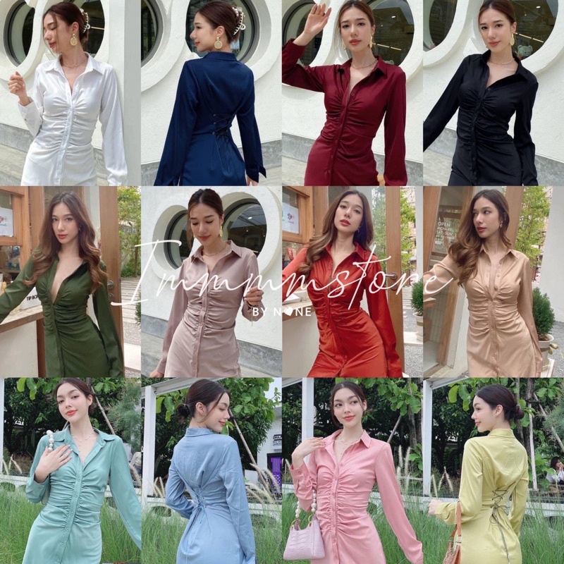 MIKA BRAND - CLASSIC SILK DRESS | Shopee Thailand