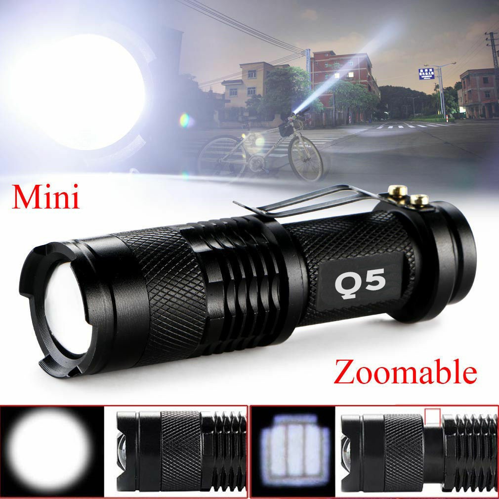 (ไฟฉาย LED CREE-Q5) ไฟฉายความสว่างสูง LED CREE Q5 2000 lumens ซูมได้ มี ...