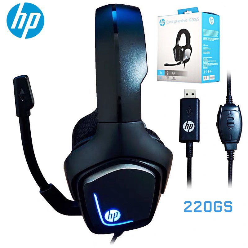 HP หูฟัง รุ่น H220/H220GS/H120/H100 Gaming Headset (Black) | Shopee ...