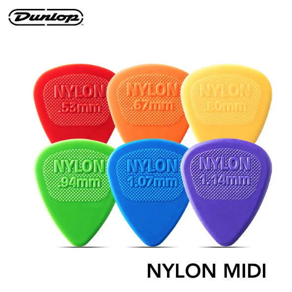 NYLON MIDI GUITAR PICK (Jim Dunlop) เหนียว แน่น หนึบ | Shopee Thailand