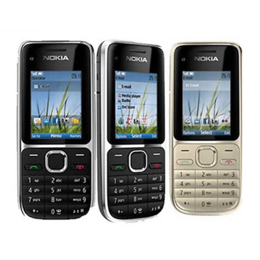 Nokia C2-01 3G GSM 3.2 MP กล้องโทรศัพท์มือถือเดิมครบชุด | Shopee Thailand