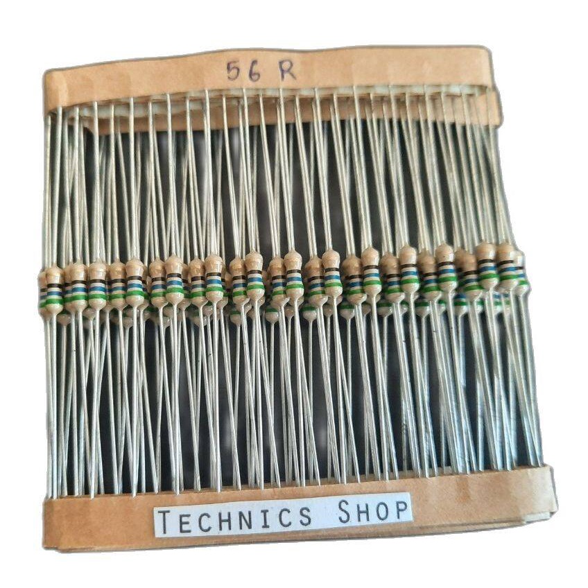 ตัวต้านทาน 56 โอห์ม 1/4W จำนวน 20 ตัว Resistor 56 Ohm 20 pcs. | Shopee ...