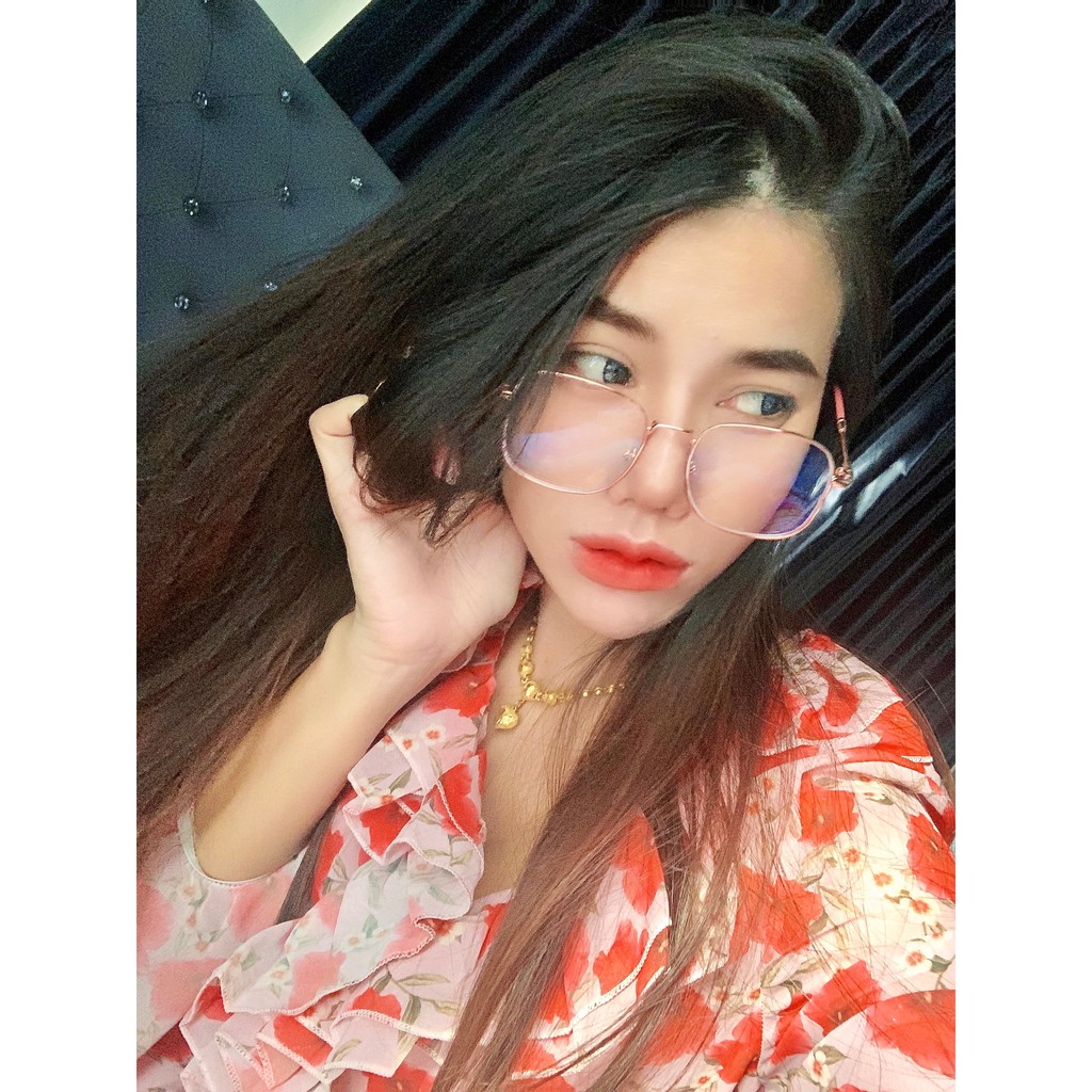 แว่นเปลี่ยนสี Auto Square glasses_by_dear แว่นสายตาสั้น สีพิ้งค์โกลด์ ...