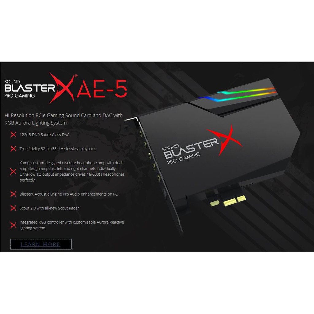 Creative Sound BlasterX AE-5 ประกัน 1 ปี โดย บริษัท Ethernal Asia Co ...