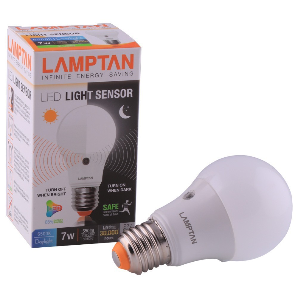 หลอด LED LIGHT SENSOR 7W DAYLIGHT LAMPTAN หลอดไฟภายในบ้านเอนกประสงค์ ...