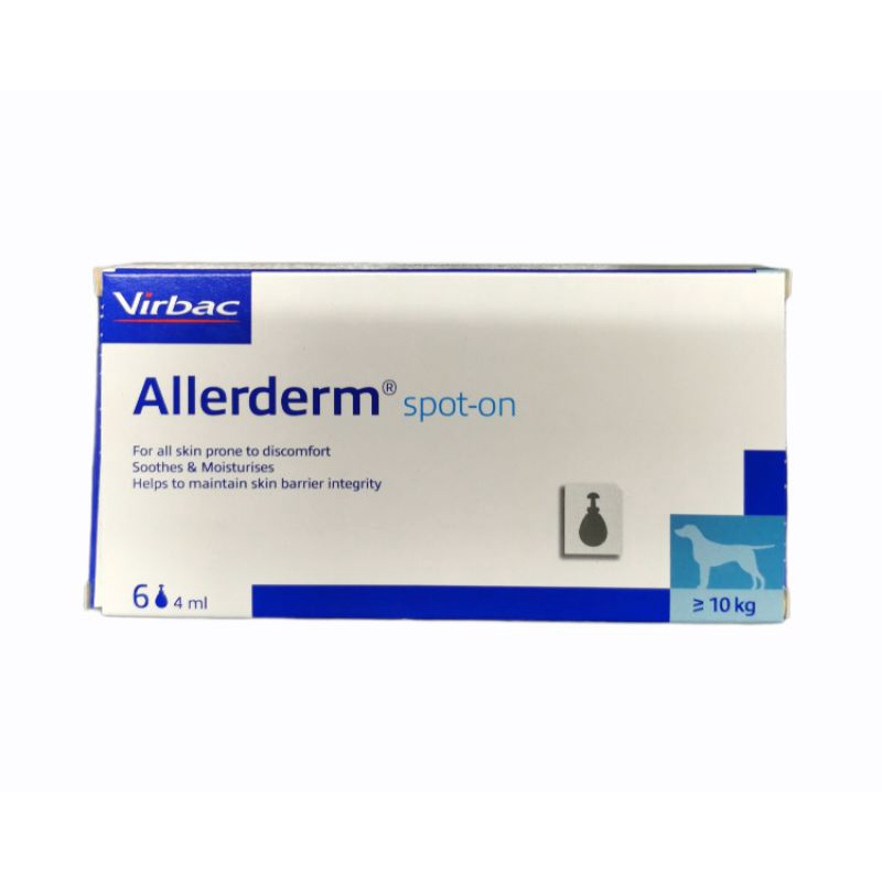 Vibac Allerderm Spot-on หยดหลัง บรรจุ 6 หลอด) ช่วยดูแลผิวหนัง สำหรับ ...