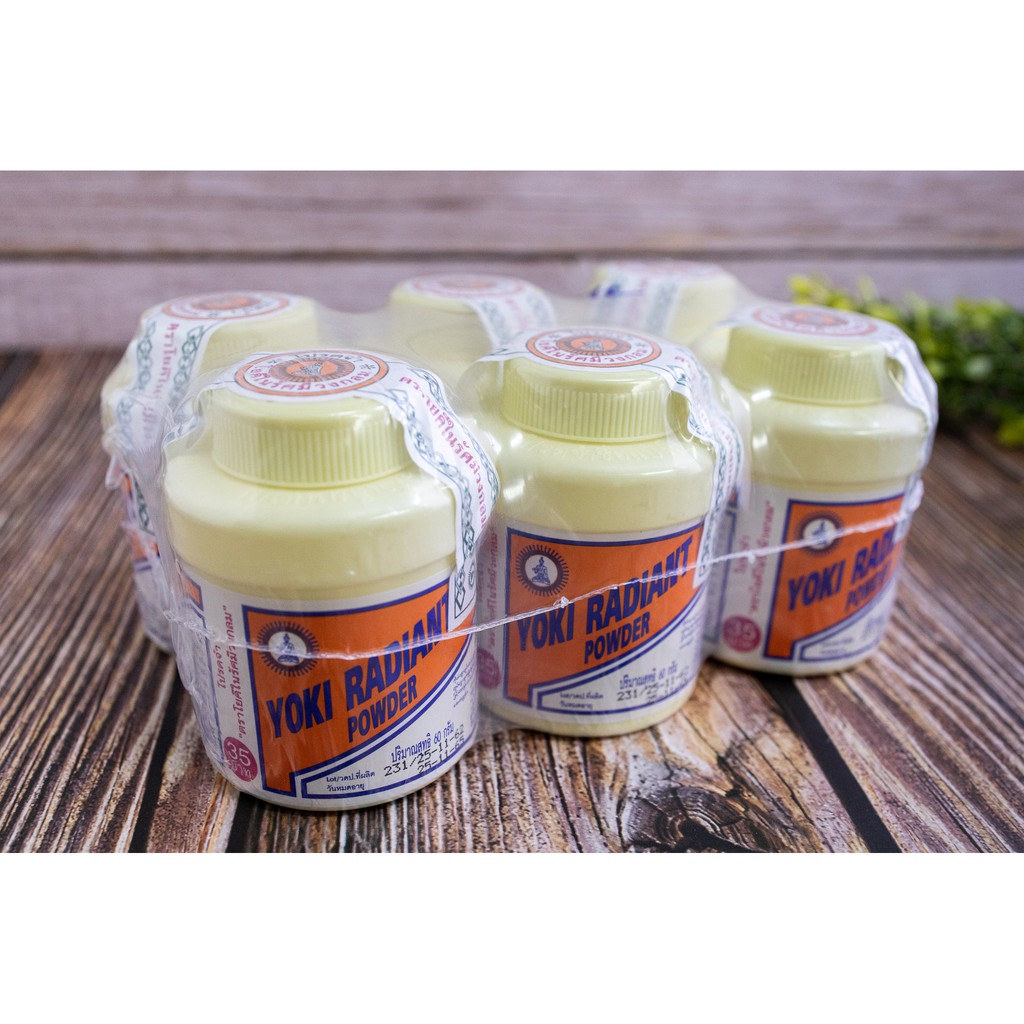 แป้งโยคี (แพค 6) 60/100กรัม Yoki Radiant Powder | Shopee Thailand
