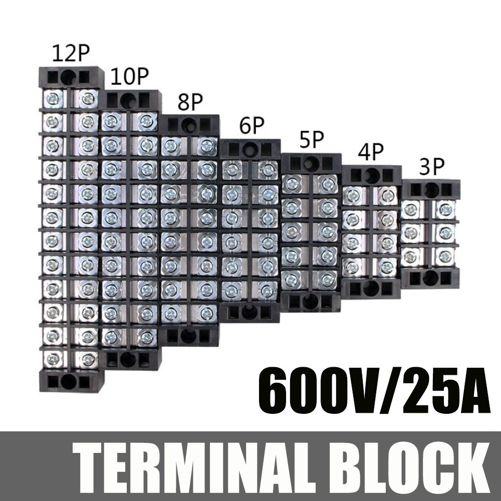 25A เทอร์มินอล บล๊อก Terminal Block 25A 600V มีให้เลือกหลายขนาด 3P 4P ...