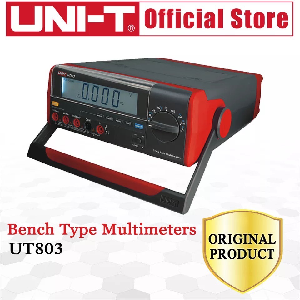 UNI-T UT803 มัลติมิเตอร์ดิจิตอล แบบตั้งโต๊ะ จอแสดงผล LCD Bench Type ของ ...