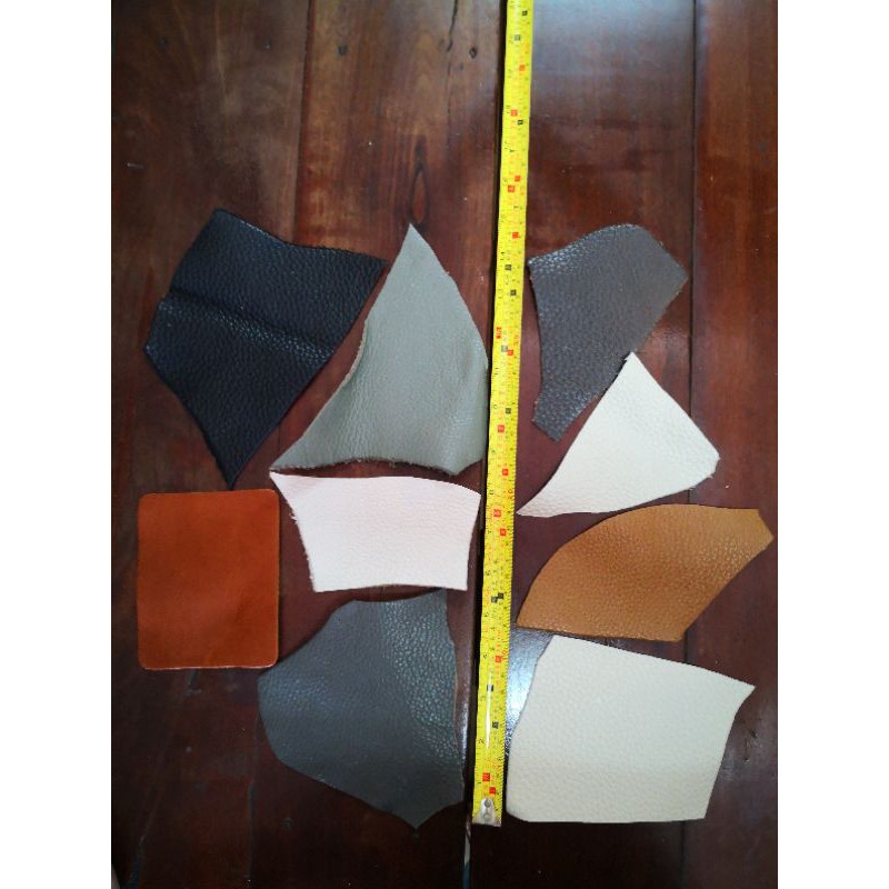 เศษหนังอัดลายเม็ดคละสี | Shopee Thailand