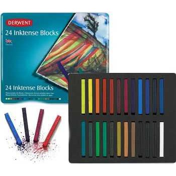 Derwent inktense blocks 24 I แท่งหมึกระบายน้ำกล่อง 24 สี | Shopee Thailand