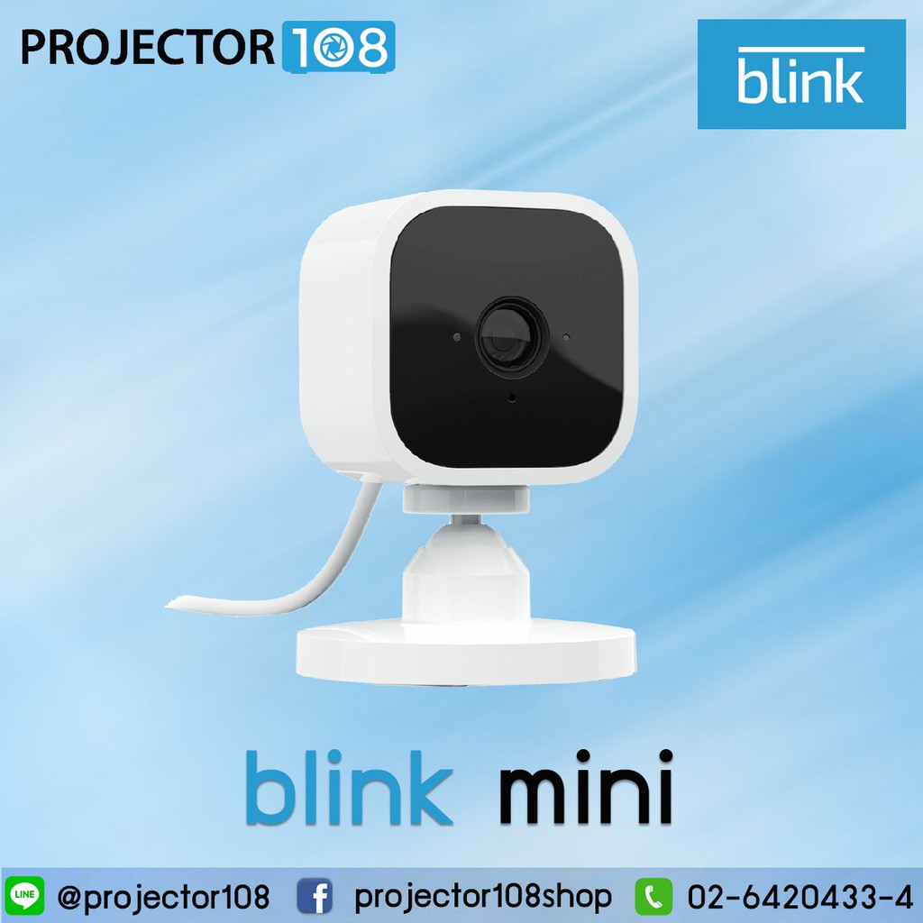 Blink Mini – Compact indoor plug-in Smart Security Camera White / Black ...