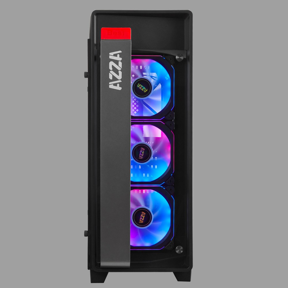 AZZA Mid Tower Tempered Glass RGB Gaming Case Obsidian 270 - Black ...