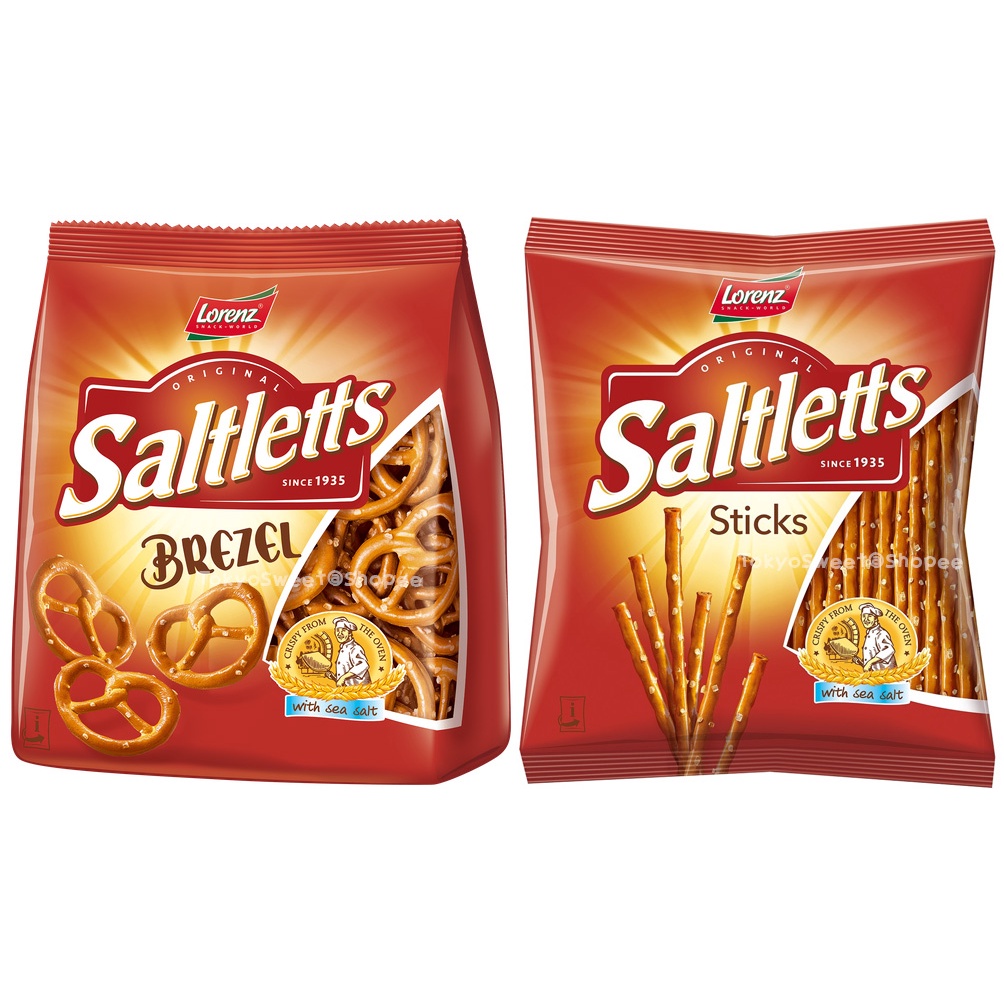 Lorenz Saltletts ลอเรนซ์ ขนมปังอบกรอบรสเกลือ ถุงใหญ่ 150 กรัม เพรซเซล ...