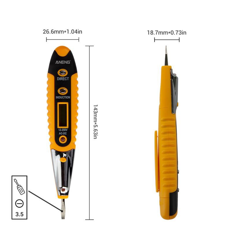 Contact Tester Pen 12-250V AC Voltage Detectors Tester Meter Volt ...