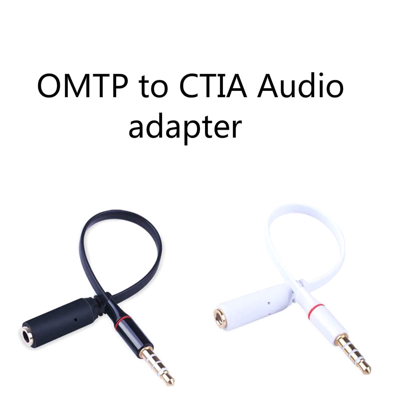 สายเคเบิ้ลอะแดปเตอร์หูฟังเชื่อมต่อ omtp to ctia 3 . 5 มม. สําหรับ ...