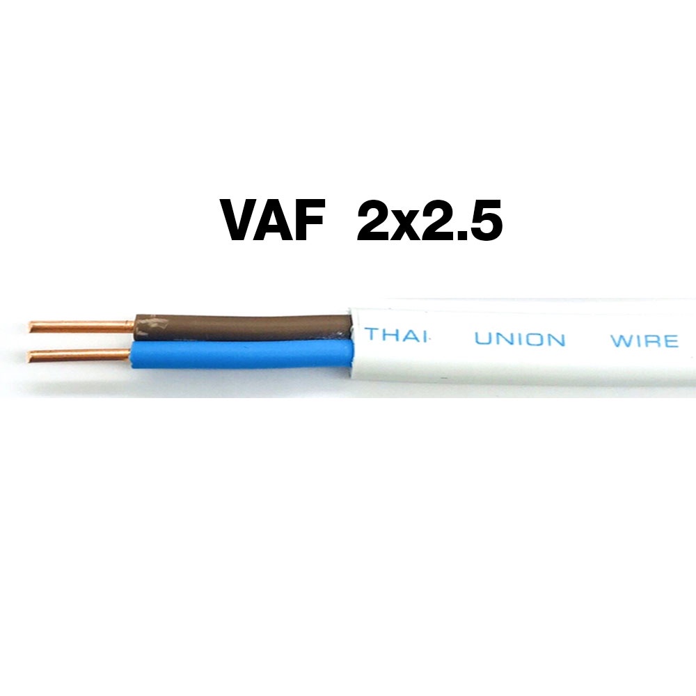 สายไฟบ้าน 1 , 1.5 , 2.5 , 4 VAF มอก. แท้ ปลอดภัย สายไฟ สีขาว สายไฟฟ้า ...