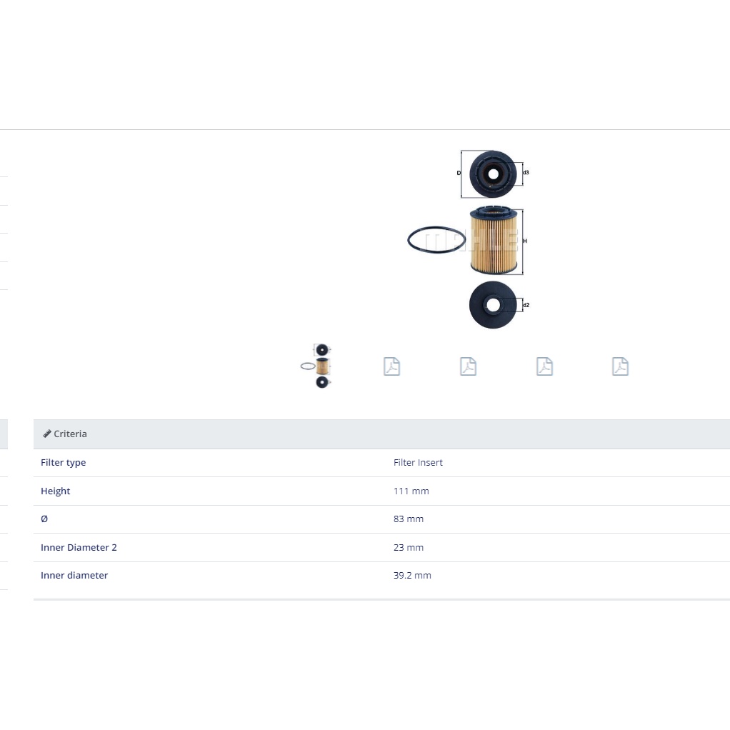 MAHLE กรองน้ำมันเครื่อง กรองเครื่อง VOLKSWAGEN (VW) / AUDI A3-6 Q2-5 TT ...