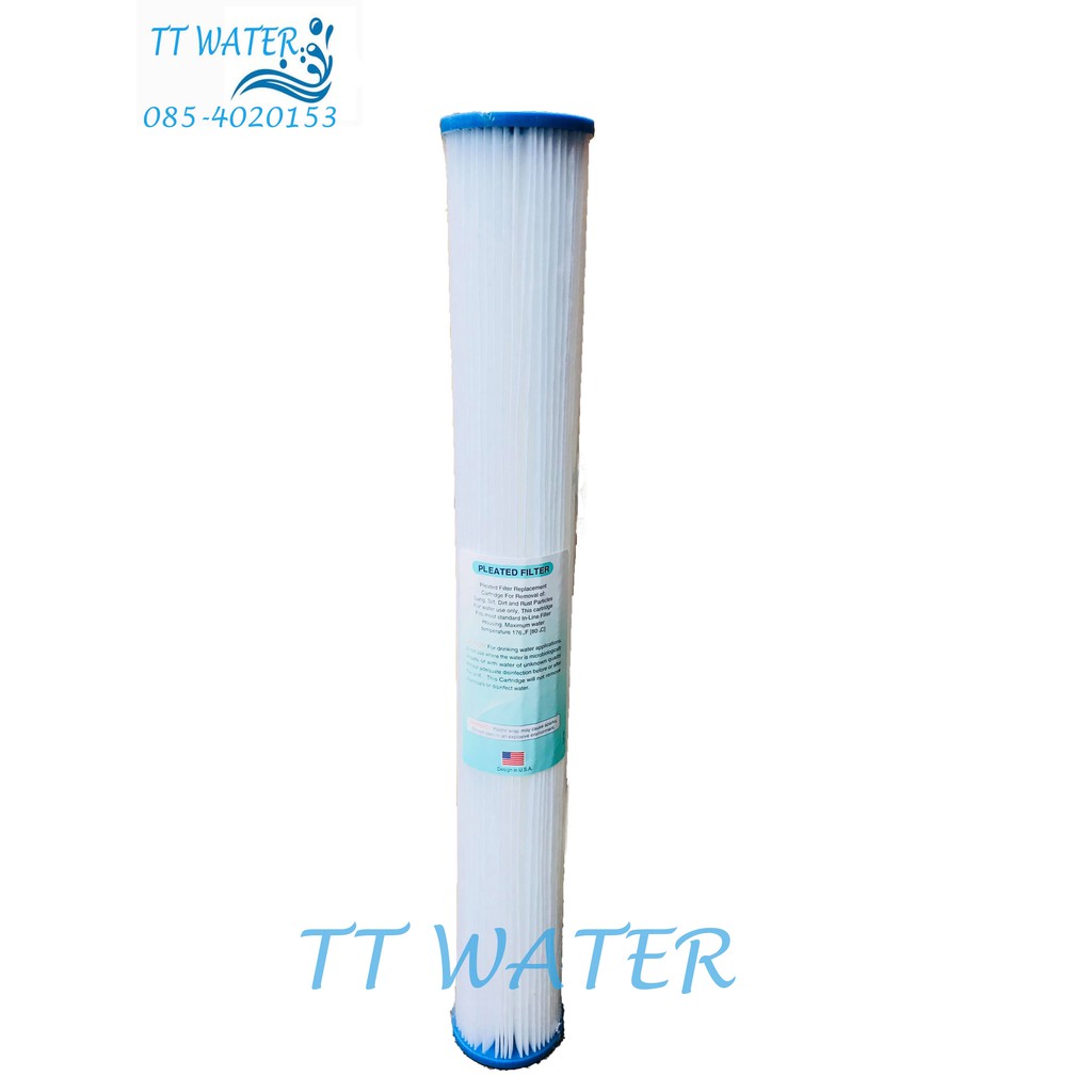 TT WATER ไส้กรองจีบ Pleated Filter ความละเอียด 5 ไมครอน ขนาด 20 นิ้ว ...