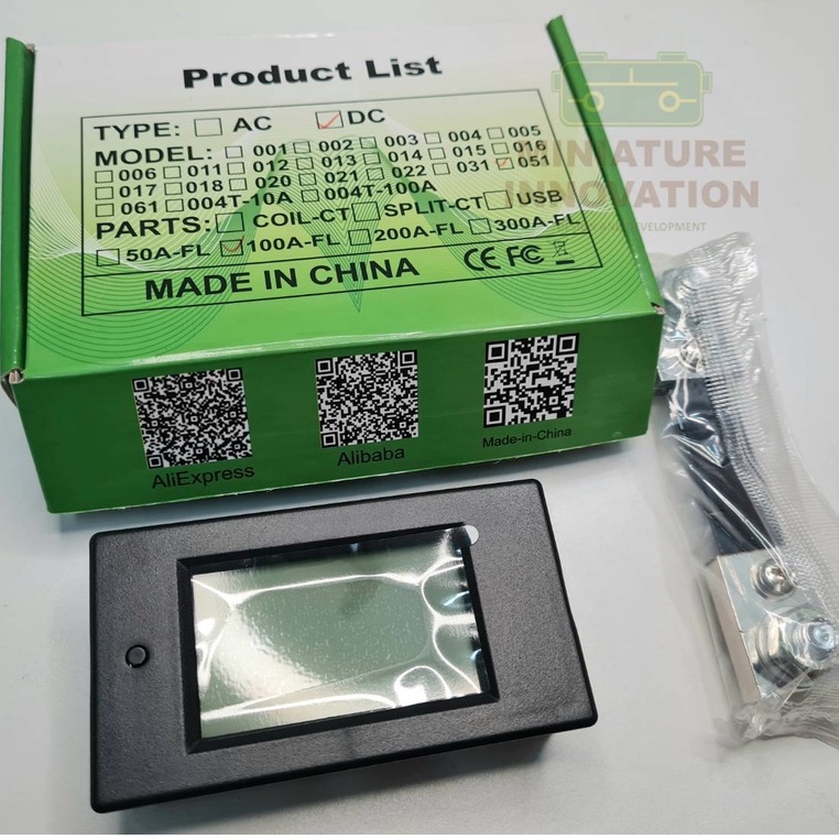 PZEM-051 Watt meter DC 100A พร้อม Shunt มิเตอร์วัดไฟ กระแสตรง 6.5-100VDC แสดงค่า 4 in 1(MI-PZEM ...