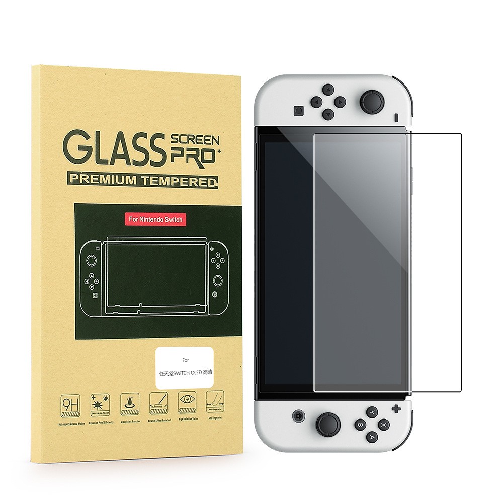 OLED ฟิล์มกระจกกันรอย nintendo switch OLED glass screen pro premium ...